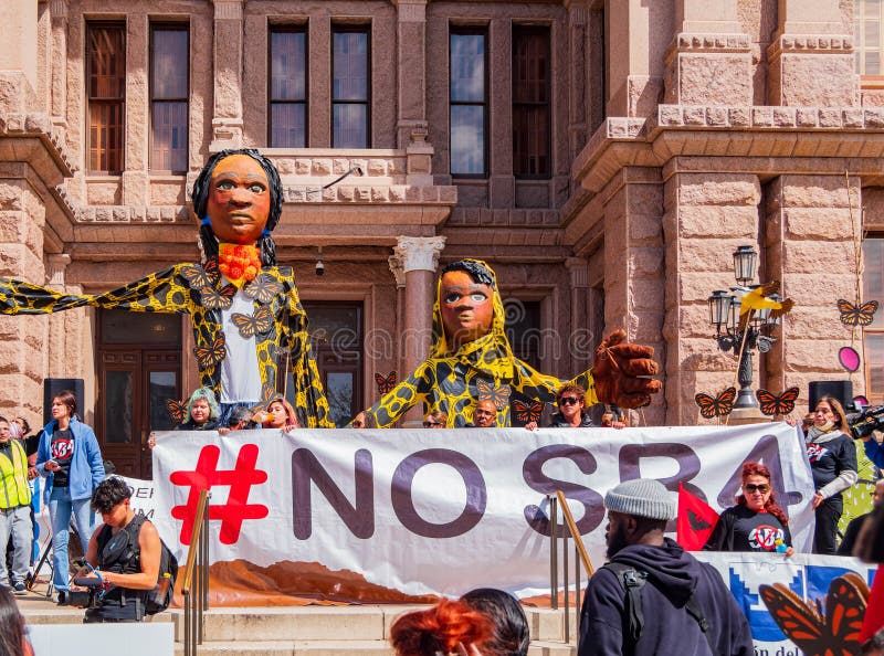 SB 4 Protesters Staged a Visual Display with 15-foot Puppets and a ...