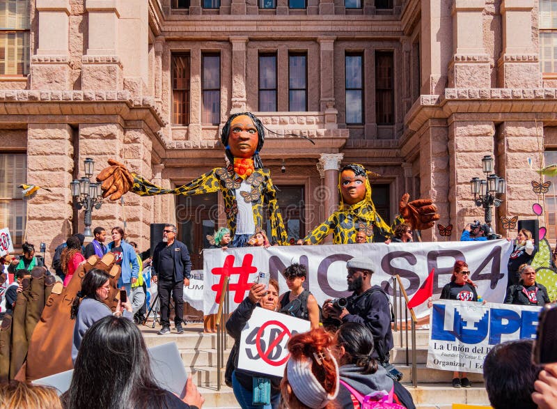 SB 4 Protesters Staged a Visual Display with 15-foot Puppets and a ...