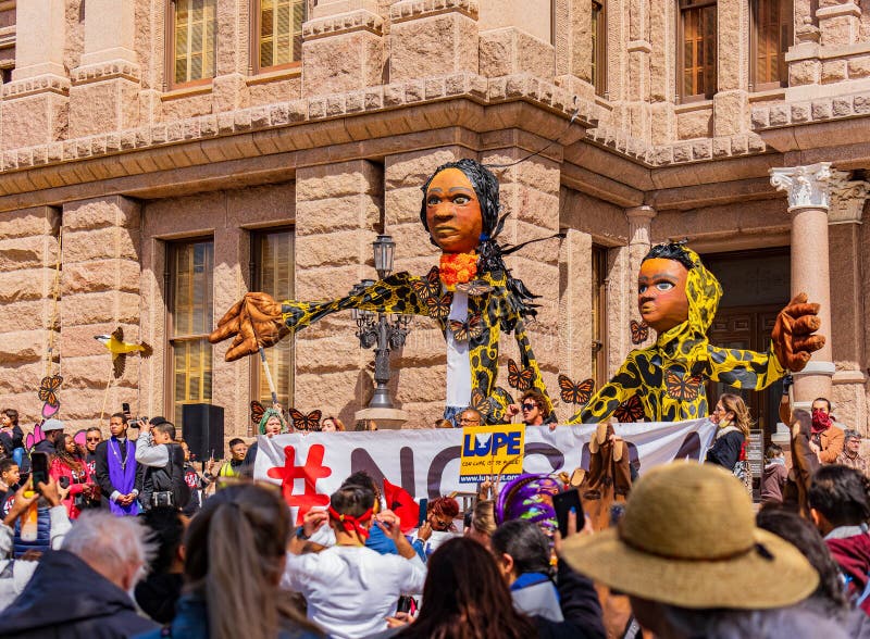 SB 4 Protesters Staged a Visual Display with 15-foot Puppets and a ...