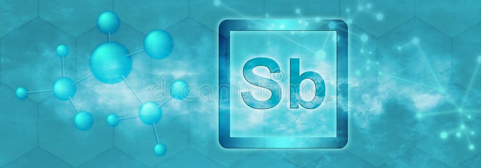 Sb Symbol. Antimony Chemical Element Stock Illustration - Illustration ...