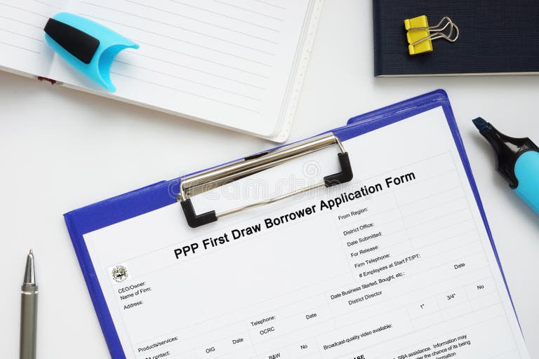 SBA Form 2483 PPP First Draw Borrower Application Form Paycheck ...