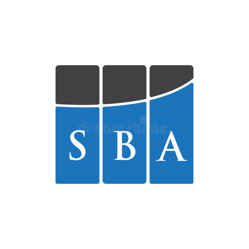 SBA Letter Logo Design on Black Background.SBA Creative Initials Letter ...