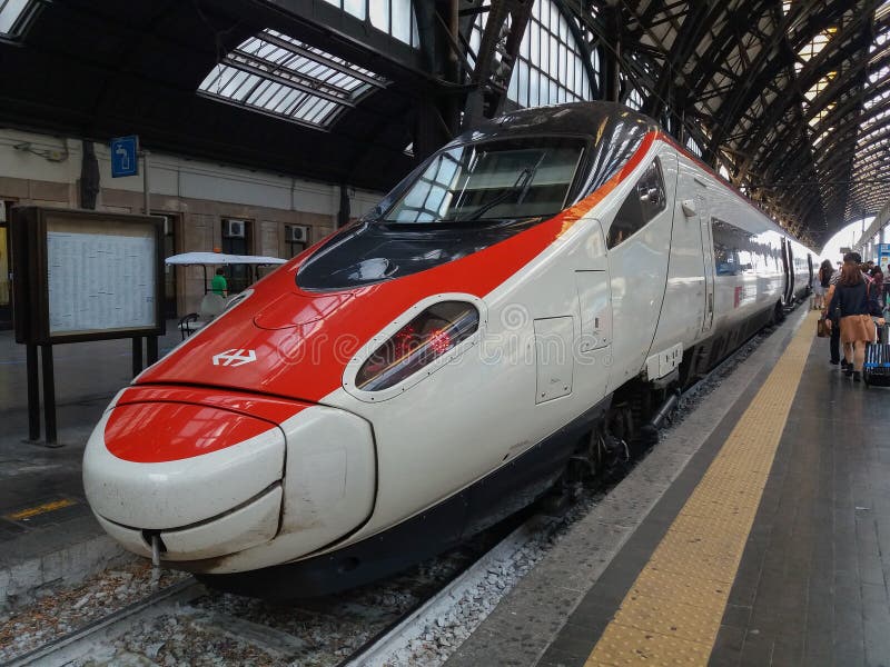 SBB CFF FFS train in Milan editorial stock photo. Image of europe ...