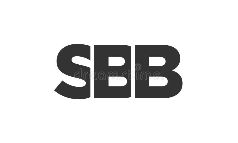 SBB Logo Design Template with Strong and Modern Bold Text. Initial ...