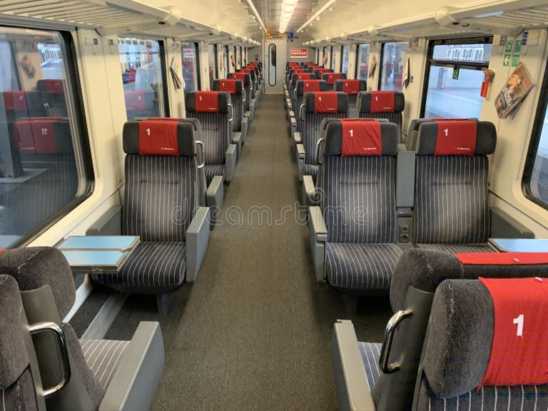 SBB - Swiss First Class Train - Empty Editorial Photo - Image of bahn ...