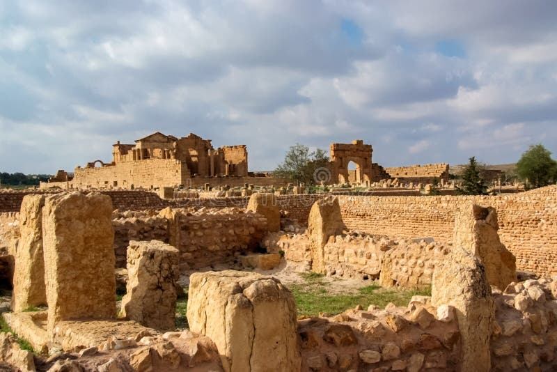 Sbeitla Tunisien arkivfoto. Bild av sten, destination - 53584030