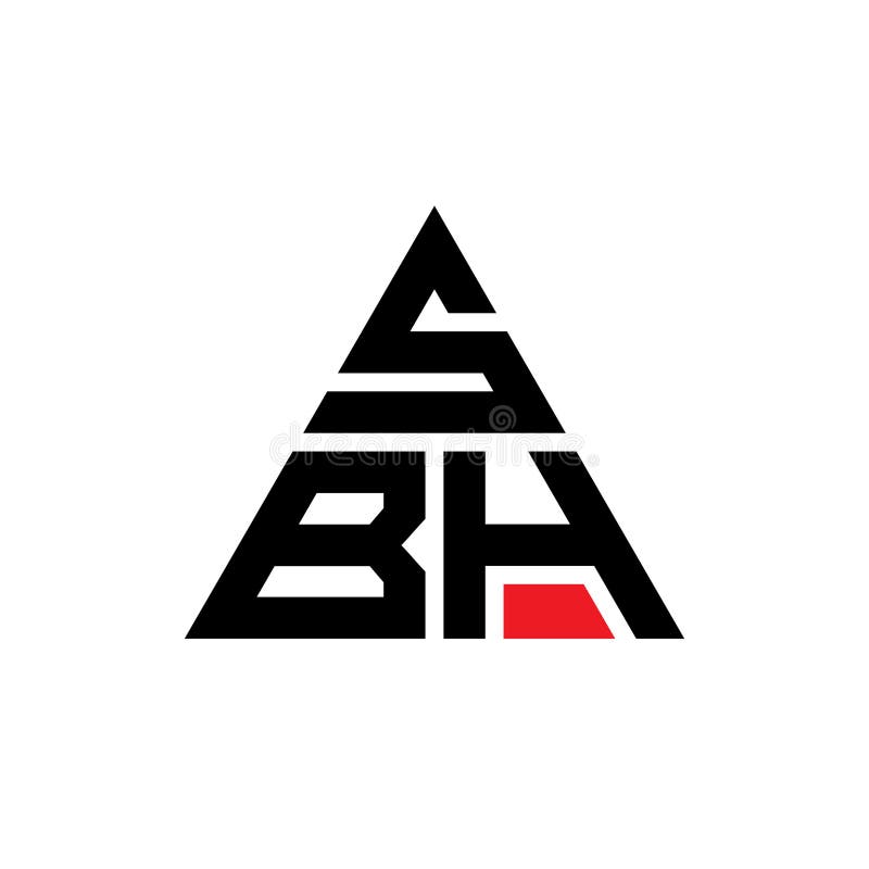 SBH Triangle Letter Logo Design with Triangle Shape. SBH Triangle Logo ...