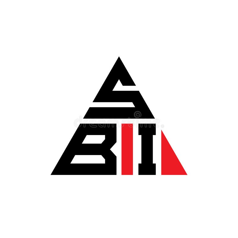 SBI Triangle Letter Logo Design with Triangle Shape. SBI Triangle Logo ...