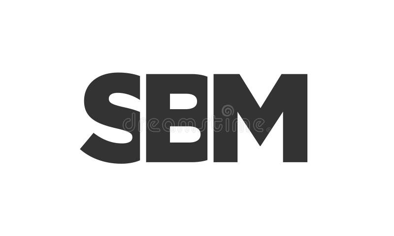 SBM Logo Design Template with Strong and Modern Bold Text. Initial ...