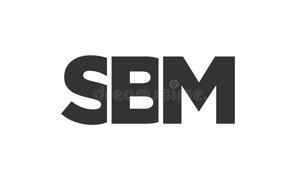 SBM Logo Design Template with Strong and Modern Bold Text. Initial ...