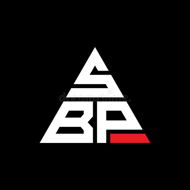 SBP Triangle Letter Logo Design with Triangle Shape. SBP Triangle Logo ...