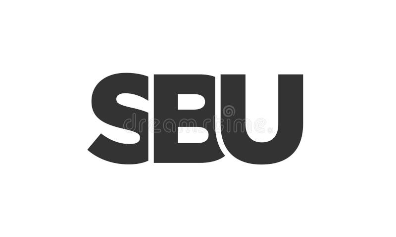 SBU Logo Design Template with Strong and Modern Bold Text. Initial ...