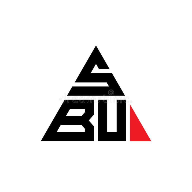 SBU Triangle Letter Logo Design with Triangle Shape. SBU Triangle Logo ...