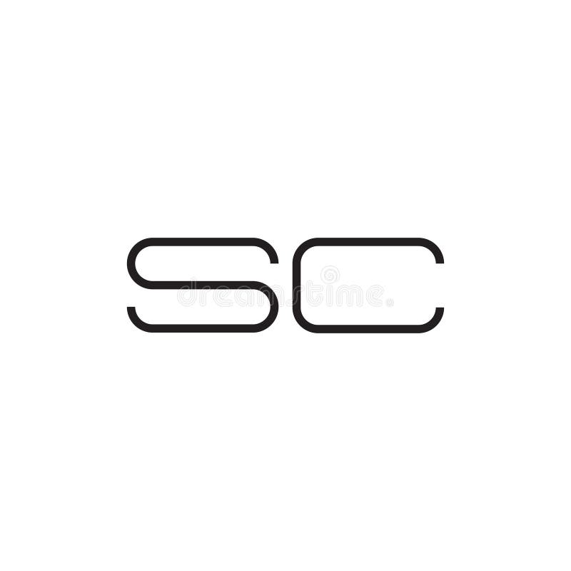 Sc Initial Letter Vector Logo Icon Stock Vector - Illustration of mark ...