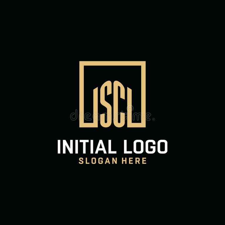 SC Initial Monogram Logo Design with Square Shape Design Ideas Stock ...