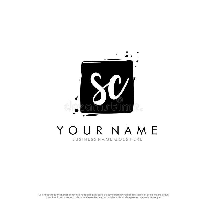 SC Initial Square Logo Template Vector. a Logo Design for Company and ...