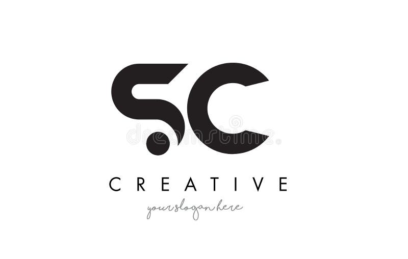 SC Letter Logo Design with Creative Modern Trendy Typography. Stock ...
