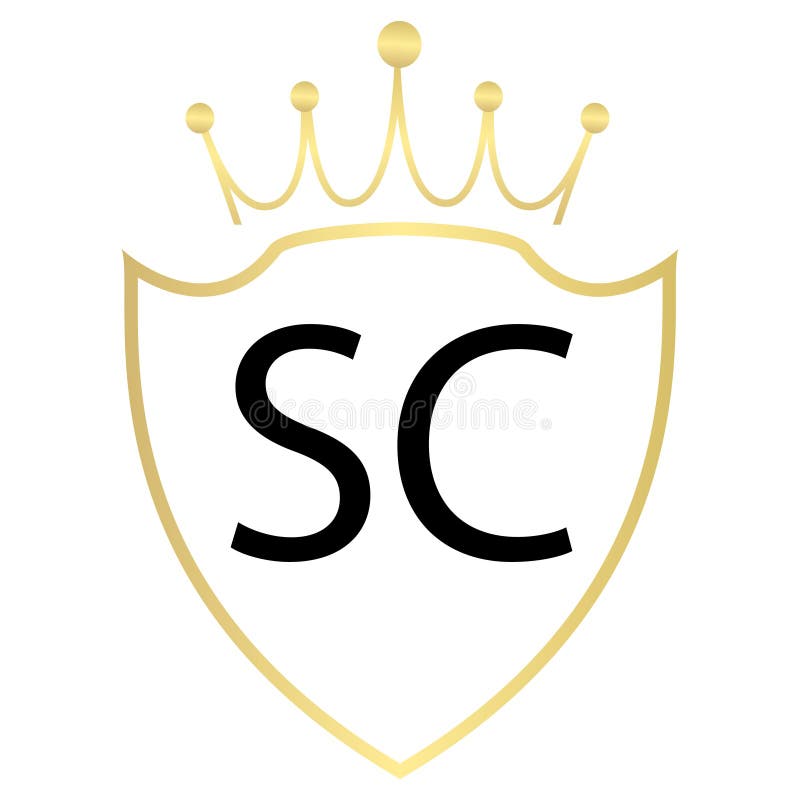 SC Letter Logo Design with Simple Style Stock Vector - Illustration of ...