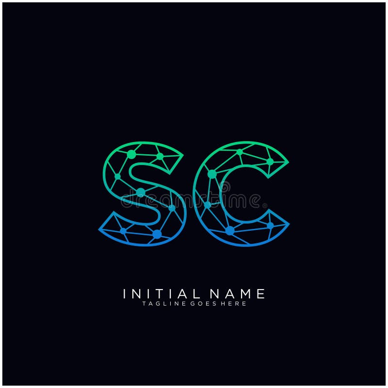 SC Letter Logo Icon Design Template Elements Stock Vector ...
