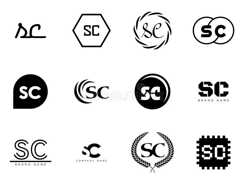 SC Logo Company Template. Letter S and C Logotype Stock Vector ...