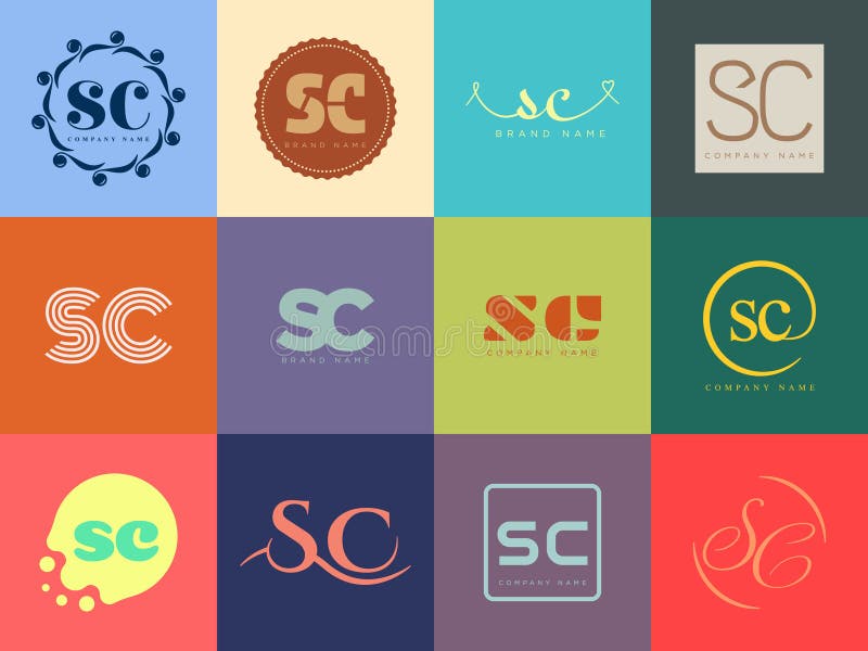 SC Logo Company Template. Letter S and C Logotype Stock Illustration ...