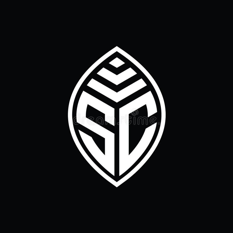 Sc Logo Monogram Leaf Shape Stock Illustrations – 9 Sc Logo Monogram ...