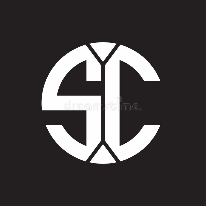 SC Logo Monogram with Piece Circle Ribbon Style Stock Vector ...