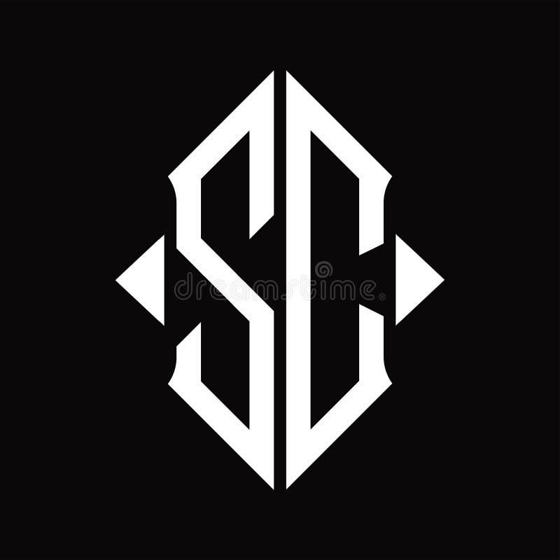 SC Logo Monogram with Shield Shape Isolated Design Template Stock ...