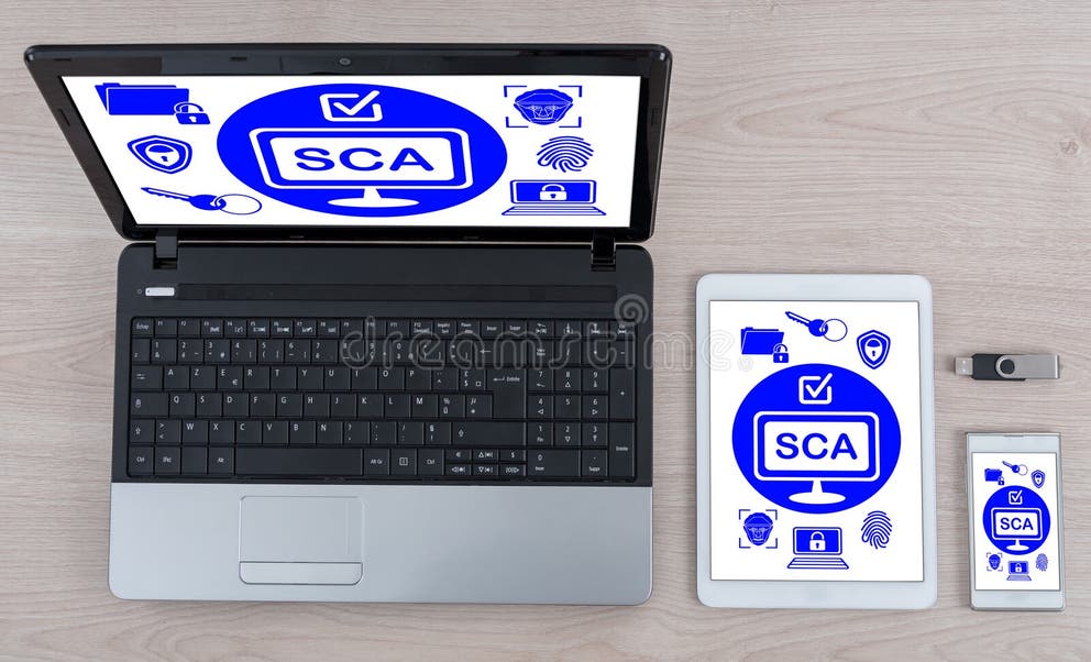 Sca Concept on Different Devices Stock Image - Image of identification ...
