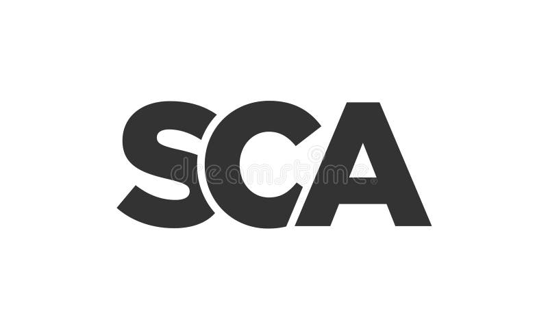 SCA Logo Design Template with Strong and Modern Bold Text. Initial ...