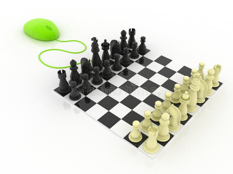 Scacchi del gioco online illustrazione di stock. Illustrazione di ...
