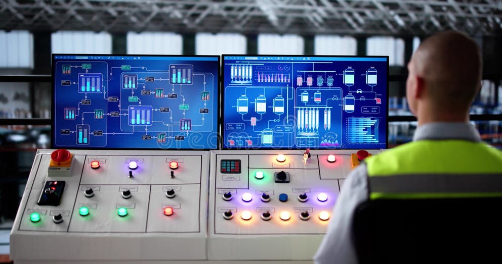 Scada Control Technology at Wine Factory Stock Image - Image of ...