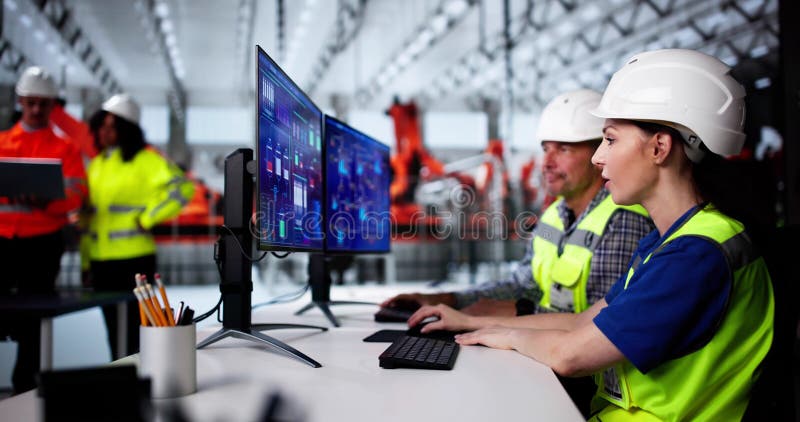Scada Desktop Software on Computer Stock Image - Image of control ...