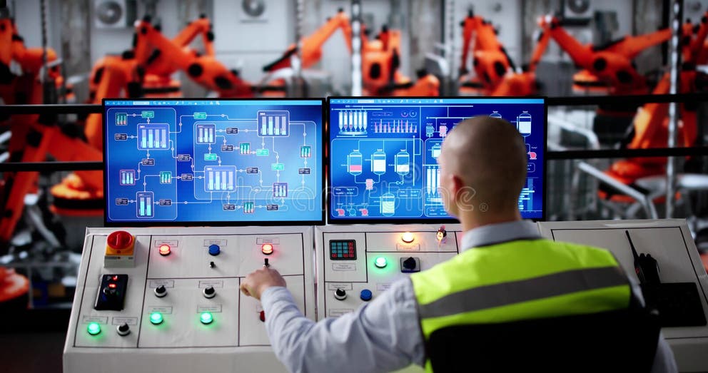Scada Desktop Software on Computer Stock Photo - Image of industry ...