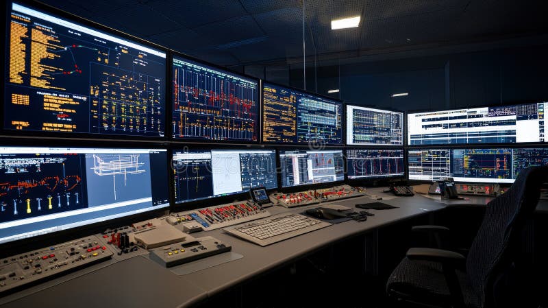 Scada System Engineer Monitoring Control Room Stock Photos - Free & Royalty-Free Stock Photos ...