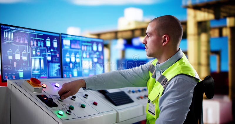 Scada System Engineer Operator Stock Photo - Image of operator ...
