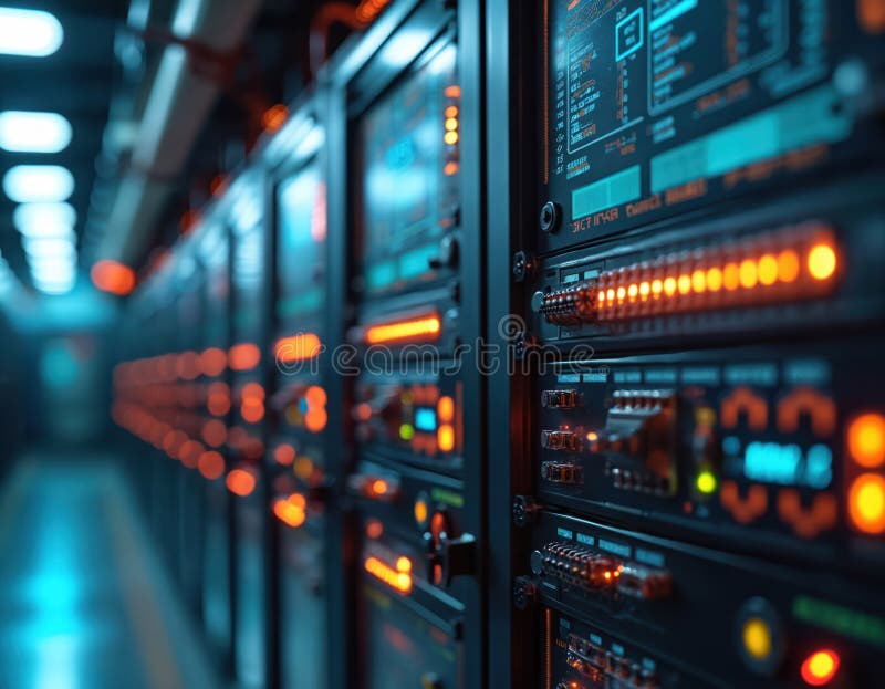 SCADA System Industrial Control Hardware Running Water Treatment ...