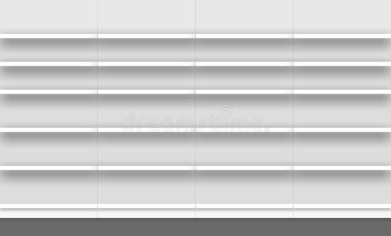 Scaffali Vuoti Del Supermercato Illustrazione di Stock - Illustrazione ...