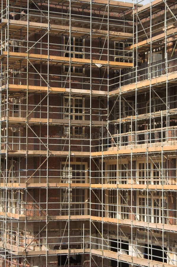 Scaffold stock image. Image of brick, scaffold, renovate - 227047