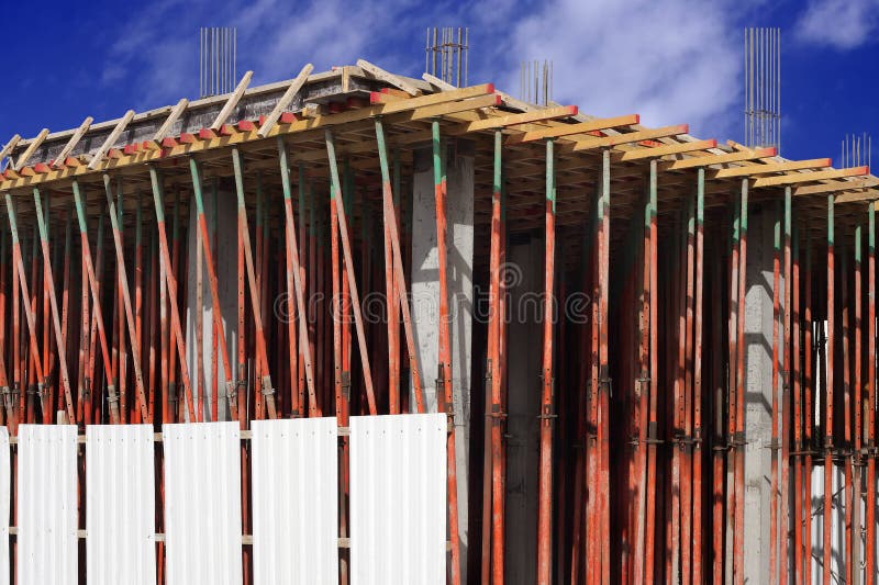 Scaffold Adjustable Jacks for Beam Support Stock Photo - Image of cast ...