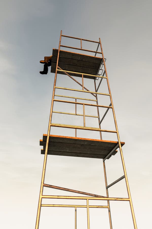 Scaffolding Isolated on White Background Stock Illustration ...