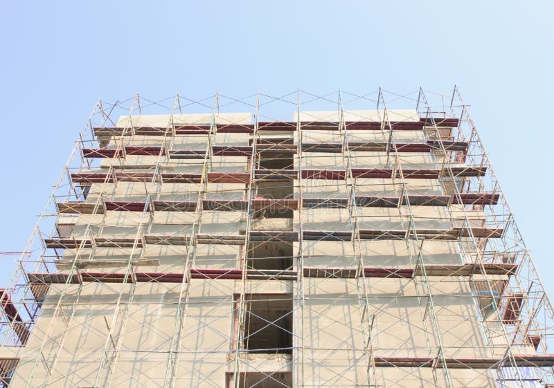Scaffold for building stock photo. Image of concrete - 26296062