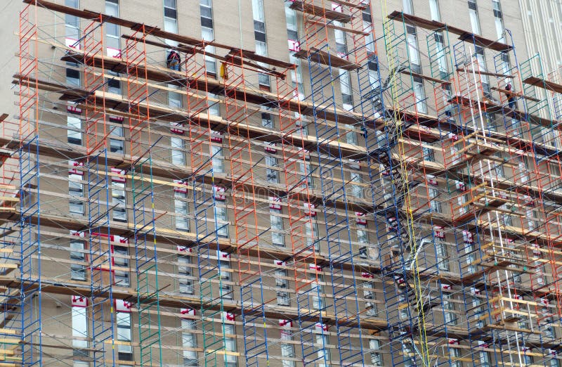 Scaffold Building Renovation Construction Site Skyscraper Stock Photo ...