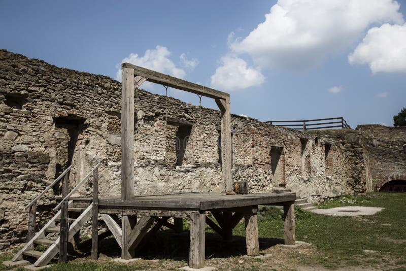 Scaffold for the Execution of the Death Penalty. Stock Photo - Image of ...