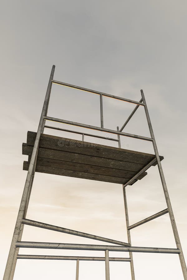 Scaffolding Isolated on White Background Stock Illustration ...