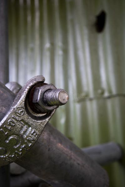 Scaffold pole connection stock photo. Image of industry - 164121246