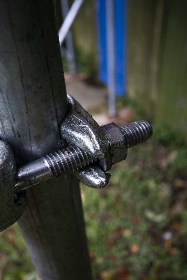 Scaffold pole connection stock photo. Image of iron - 164122844