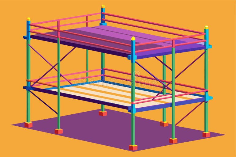 This Scaffold Showcases a Semi-flat Design with Customizable Features ...