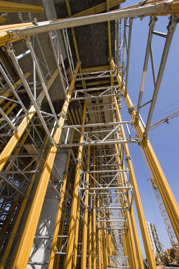 Scaffold yellow cage stock photo. Image of outdoor, ladder - 51754324