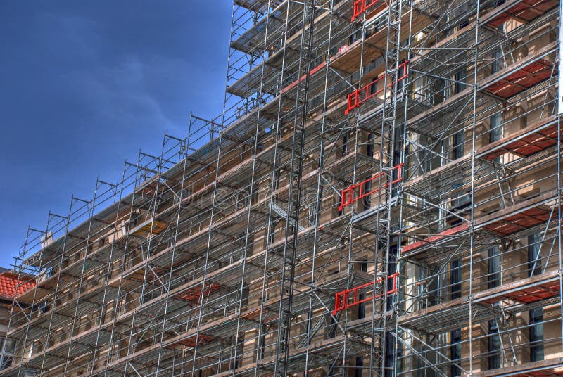 Scaffolding stock image. Image of roof, metal, building - 9836567